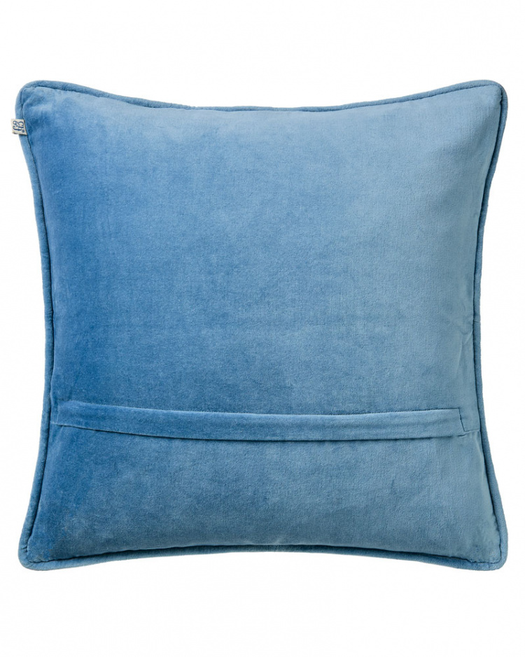 Kuddfodral i sammet Lobster - Heaven Blue/Apricot Orange